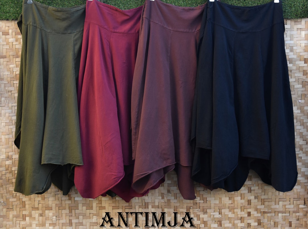 Zipfelrock/Kleid Maxi Rock Dunkel Rot Langer Zipfel Rock Hippie Rock ...