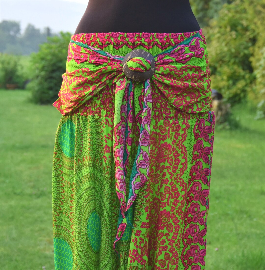 Maxi Rock Sommer Rock Kleid Wandelbar Bunt Hippie Langer Rock/Kleid ...