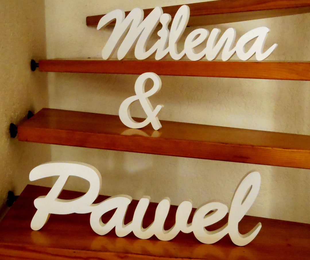 Name or Partner Lettering Made of Wood as Desired, 15 Cm, for Standing ...