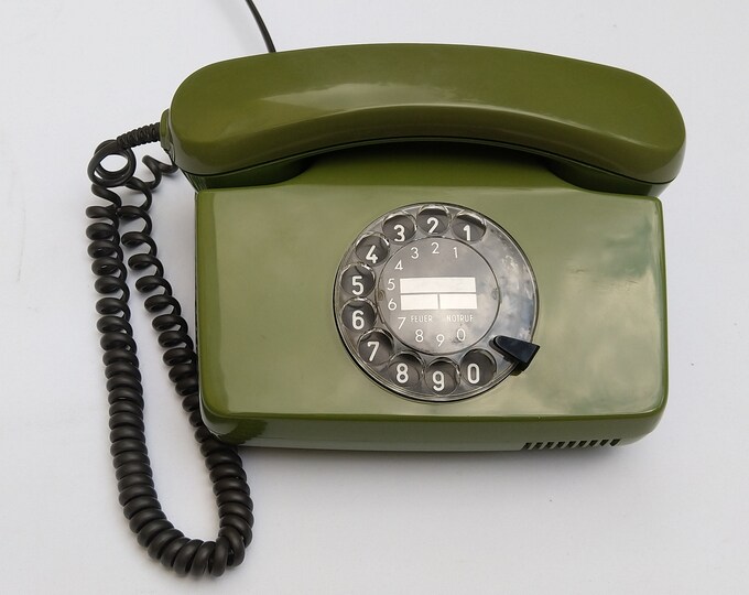Vintage Rotary Dial Telephone Post Fetap 791-1 Green 70s/80s - Restored ...