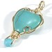 Necklace Pendant Turquoise Stone Heart, Wire Wrapped Love Charm - Etsy