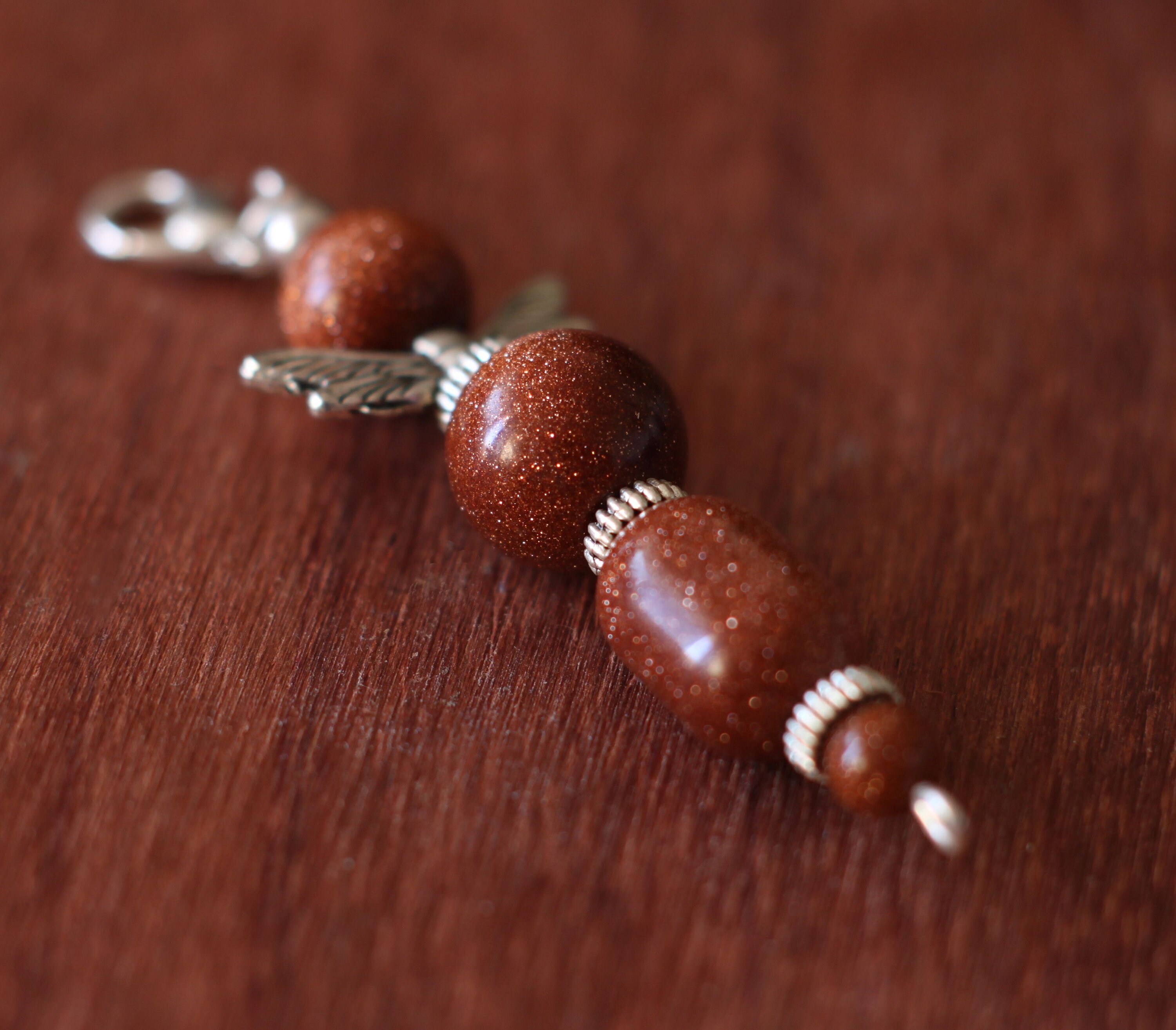 Beaded Charm Keychain Goldstone Purse or Backpack Dangle Zip - Etsy