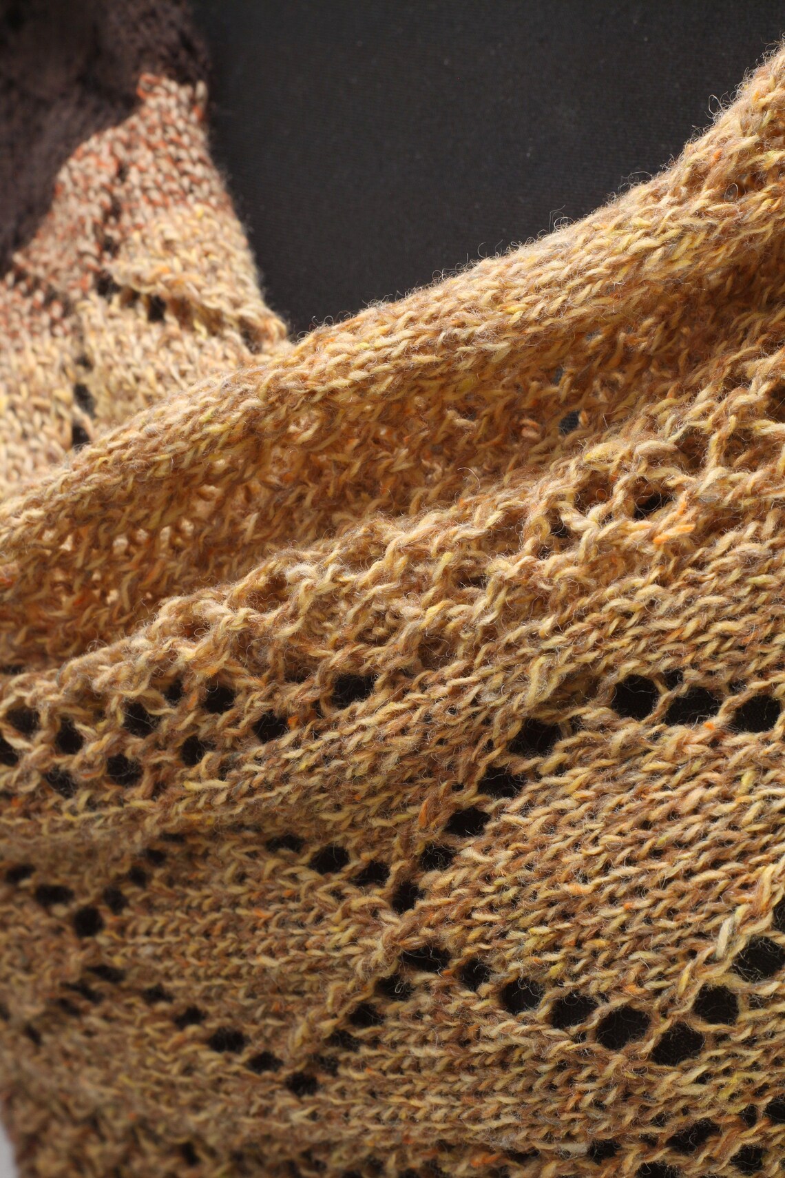 Knitted Lace Shawl Brown Beige Rustic Women Shawl Warm Lace - Etsy