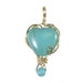 Necklace Pendant Turquoise Stone Heart, Wire Wrapped Love Charm - Etsy