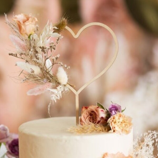 Heart Cake Topper - Etsy