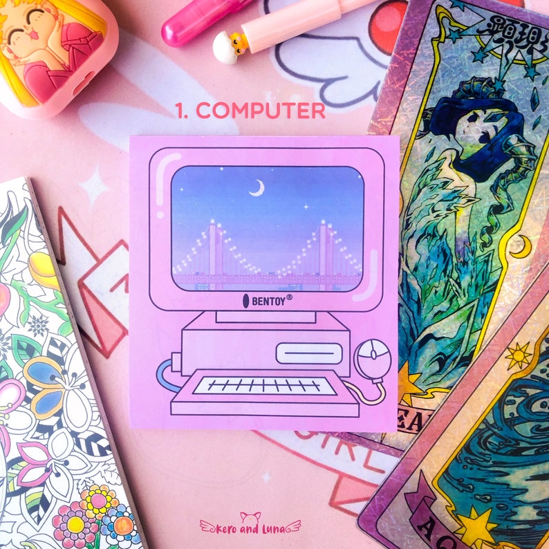 Kawaii Vaporwave Memopad 90s Retro Aesthetics Notepad | Etsy