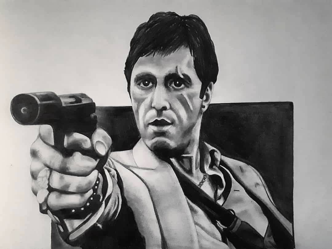 Tony Montana Gun Poster or Canvas | Etsy