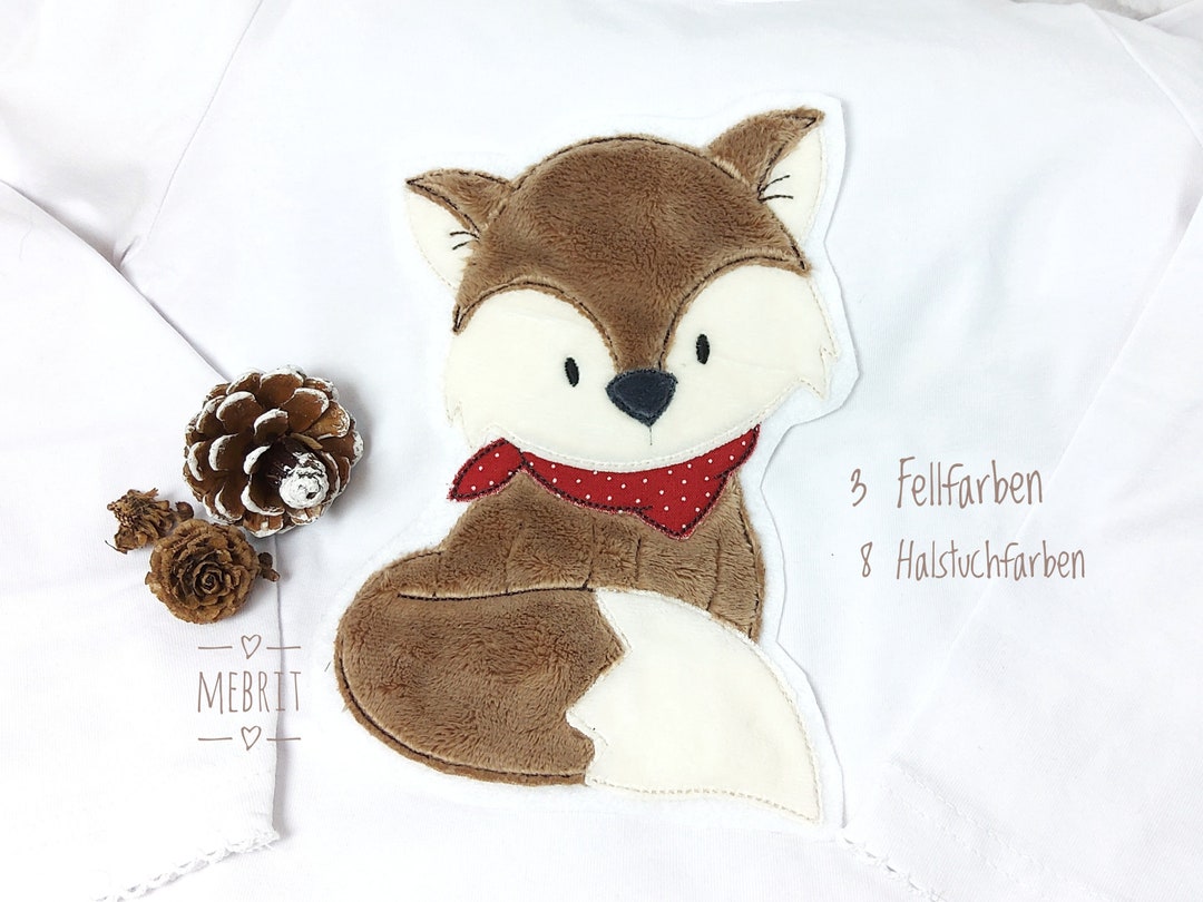 Fox Appliqué, Appliqués, Patches, Iron-on Appliqué, Embroidery Cloud ...