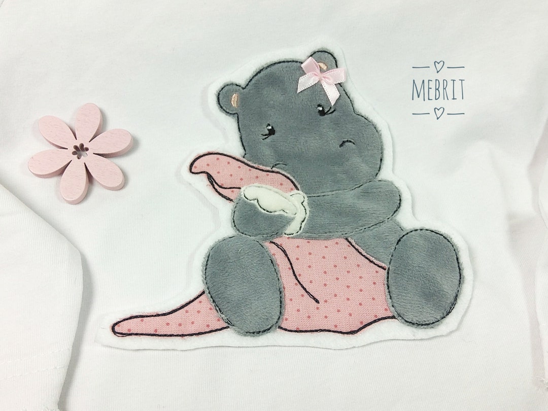 Hippo, Patches, Patches, Iron-on Application, Embroidery Cloud, Mebrit ...