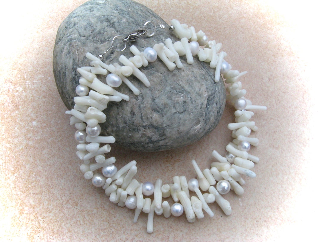 Chaîne de branches de corail blanc crème, chaîne de corail - Etsy France