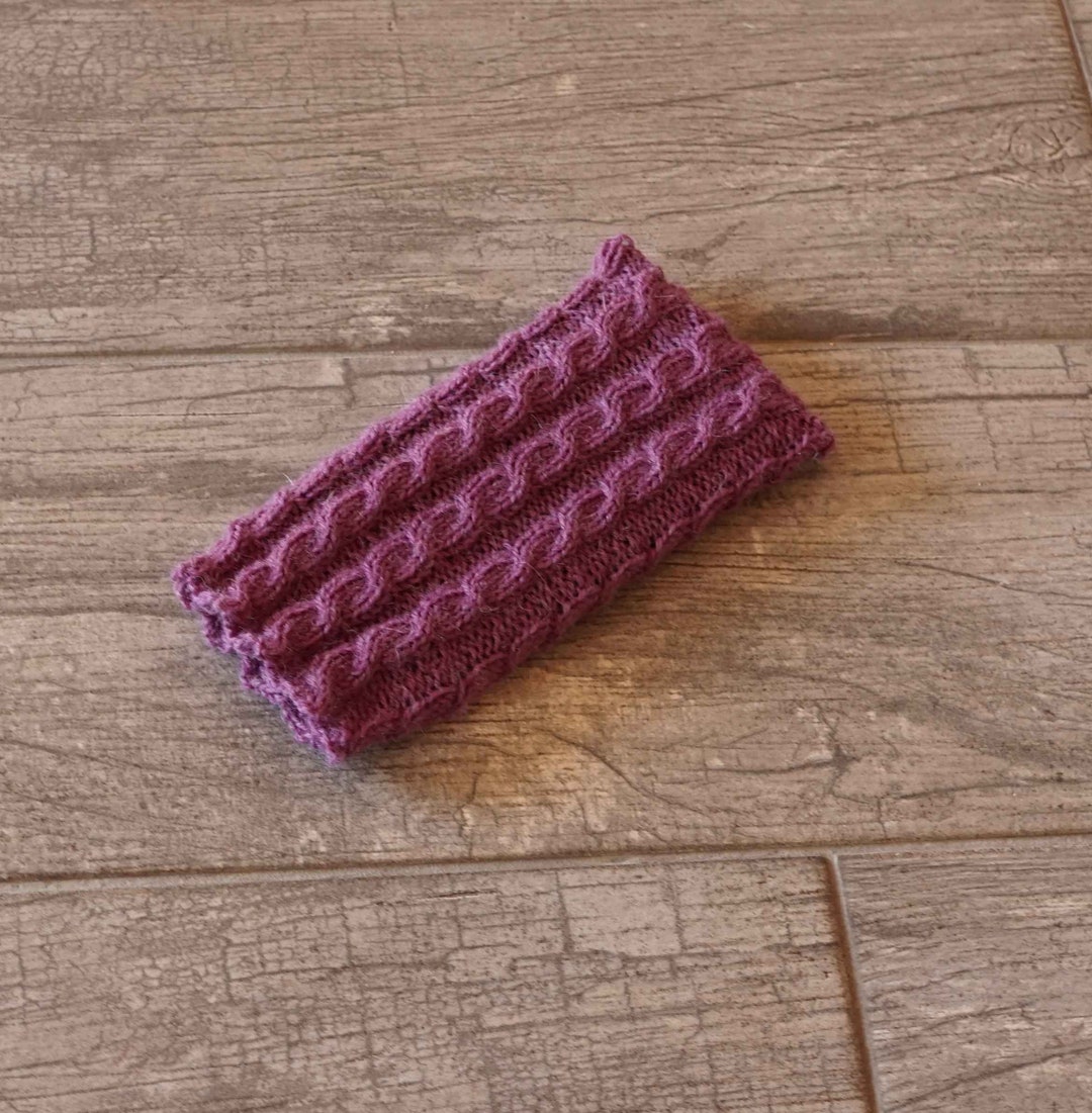 Phone Sock With Pigtail Pattern Knitted Phone Case Smartphone - Etsy