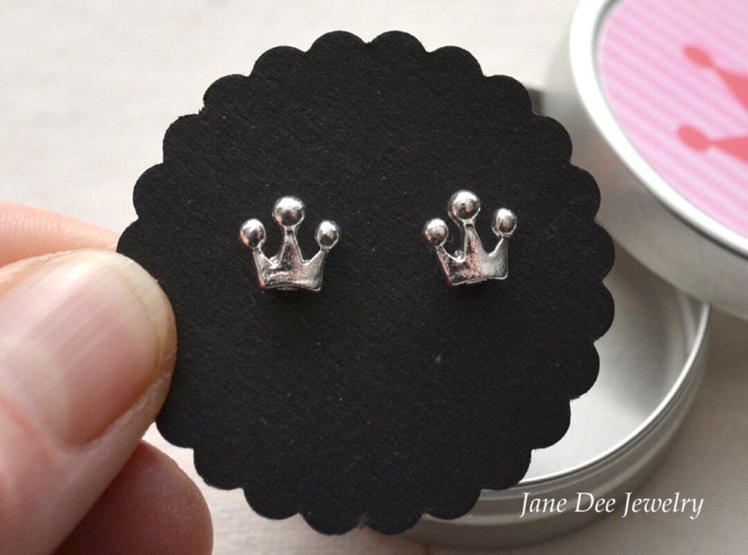 Studs Crown Pink - Etsy