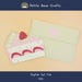 DIY Strawberry Cake Slice Card SVG Template - Etsy
