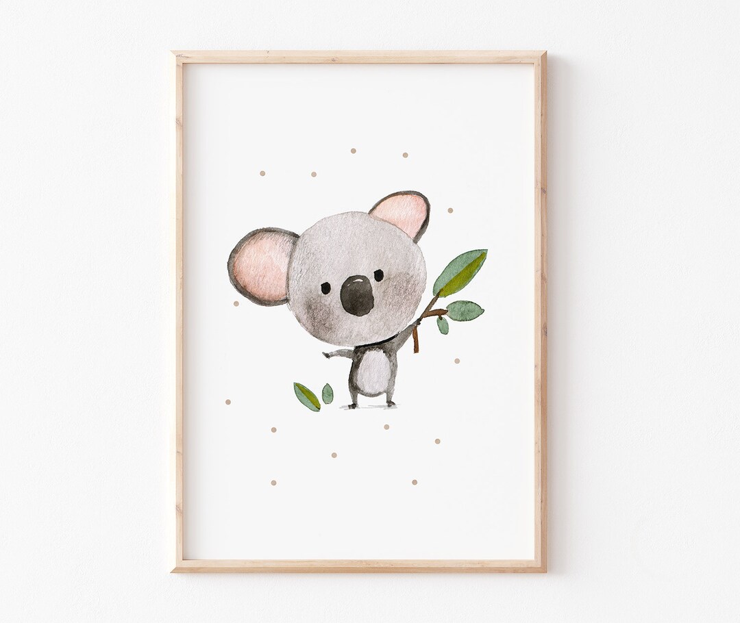 Children's Picture Koala A4 A3, Children's Room Pictures, Posters for ...