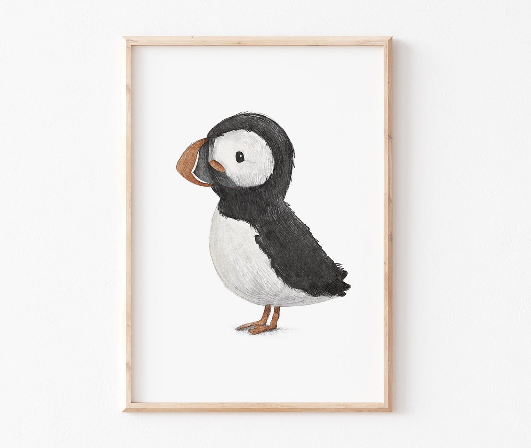 Children's Poster A4 A3 "puffin" Poster Puffin Children's Picture ...
