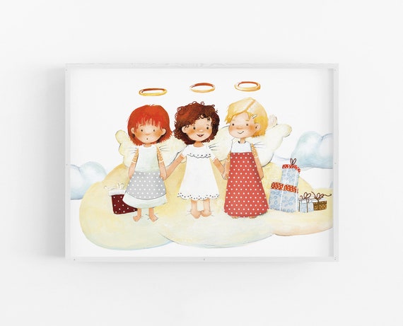 Poster Children's Picture angel Poster - Etsy