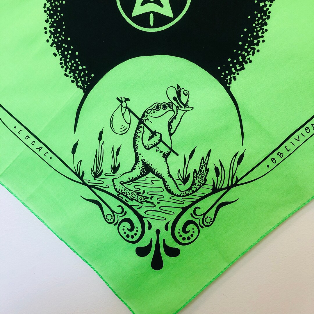 Hobo Frog Bandana / Mini Wall Tapestry / Handkerchief / Face - Etsy UK