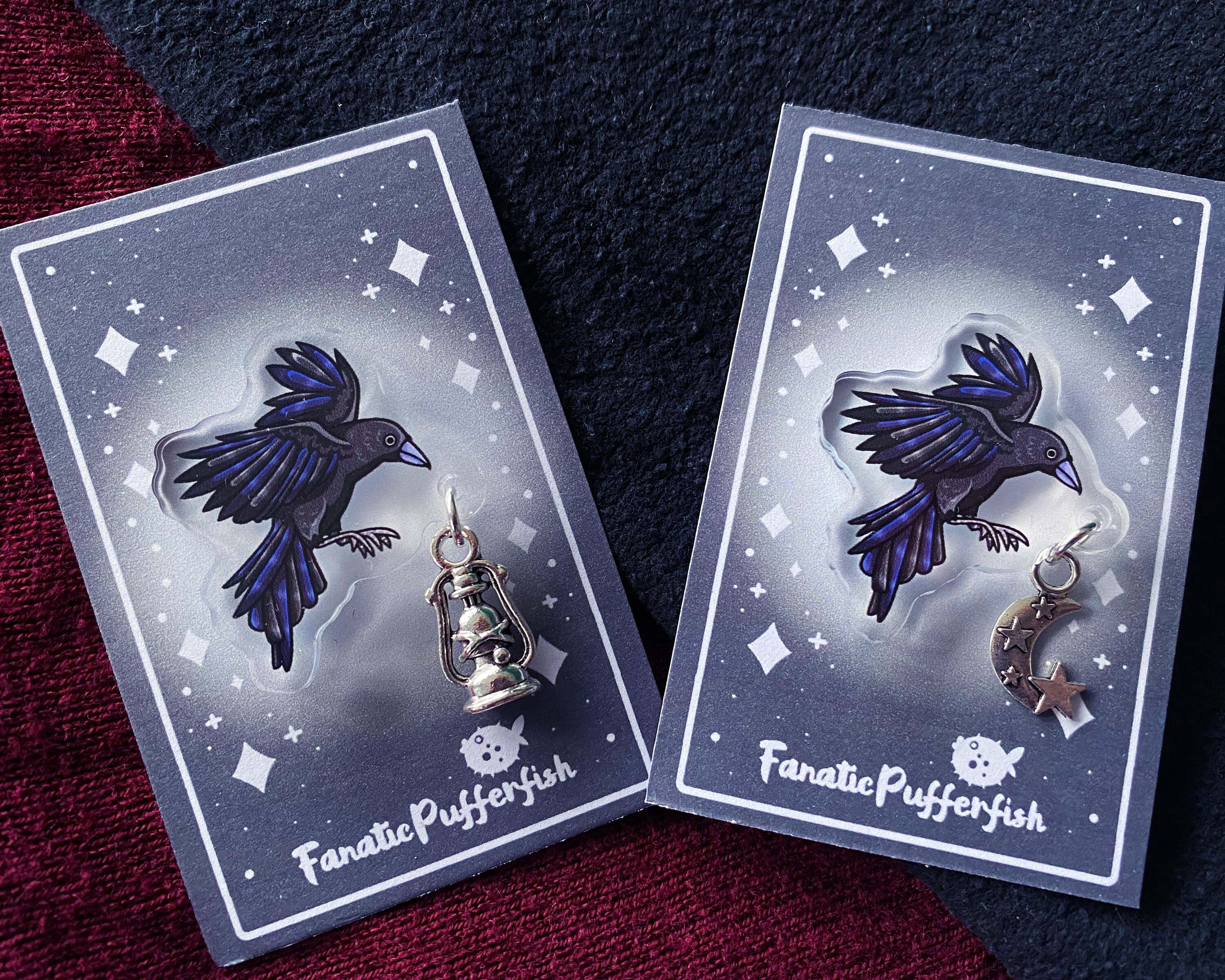 Corvid Familiar Crow Magpie Raven Witch Aesthetic Acrylic Pin - Etsy