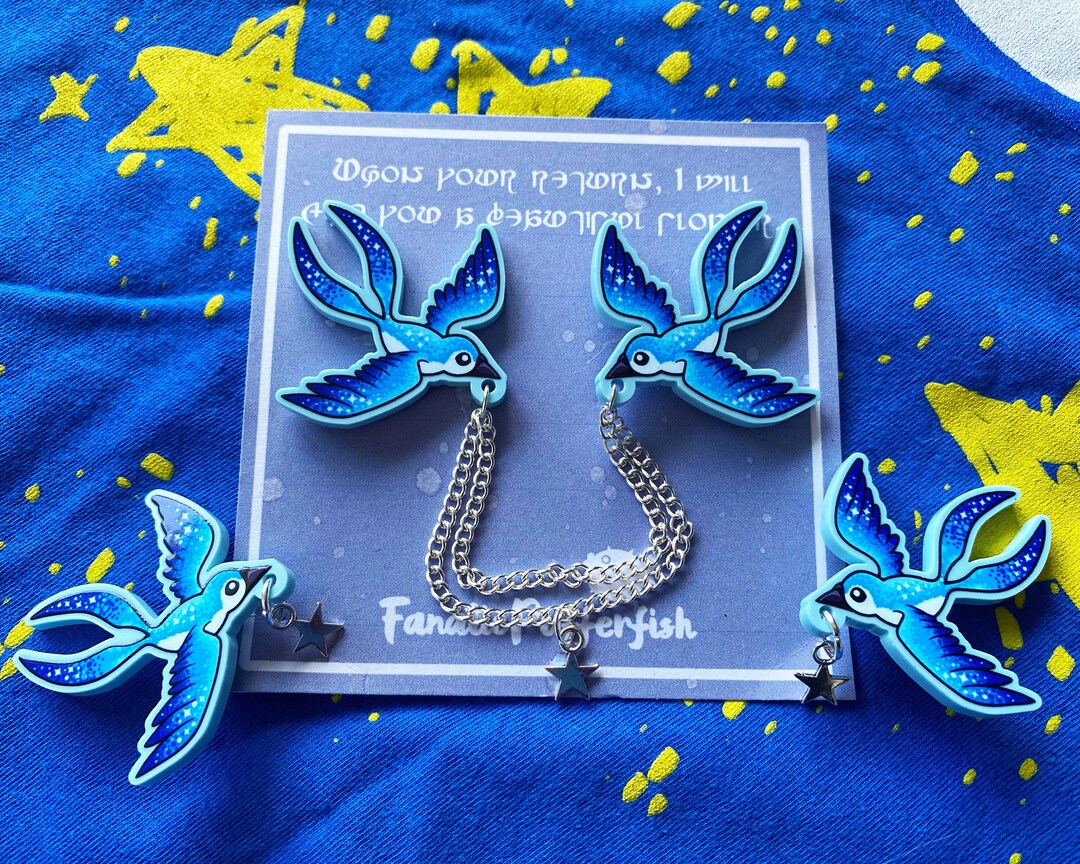 FFXIV Meteion Starbird Pins Acrylic Charm Connected Pins - Etsy