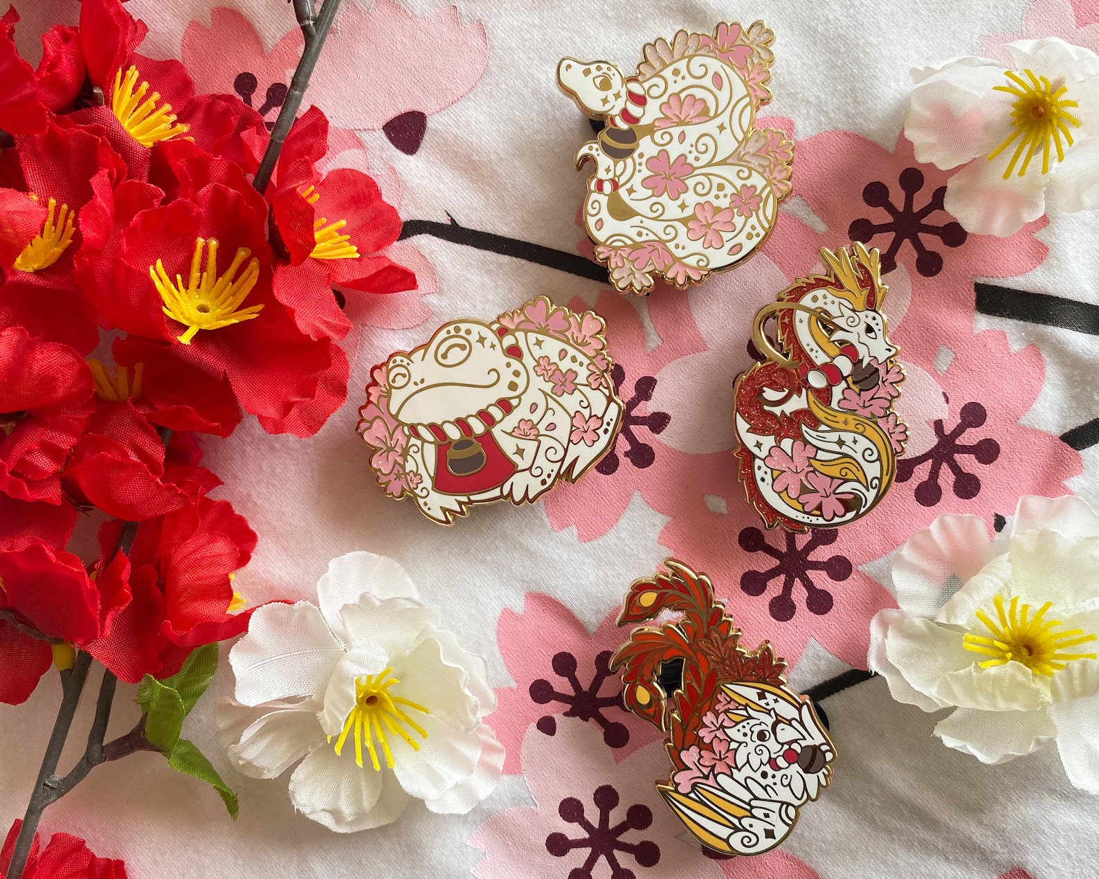 Shirohebi Snake Enamel Pin – Shrine Dwellers Japanese Folklore Yokai ...