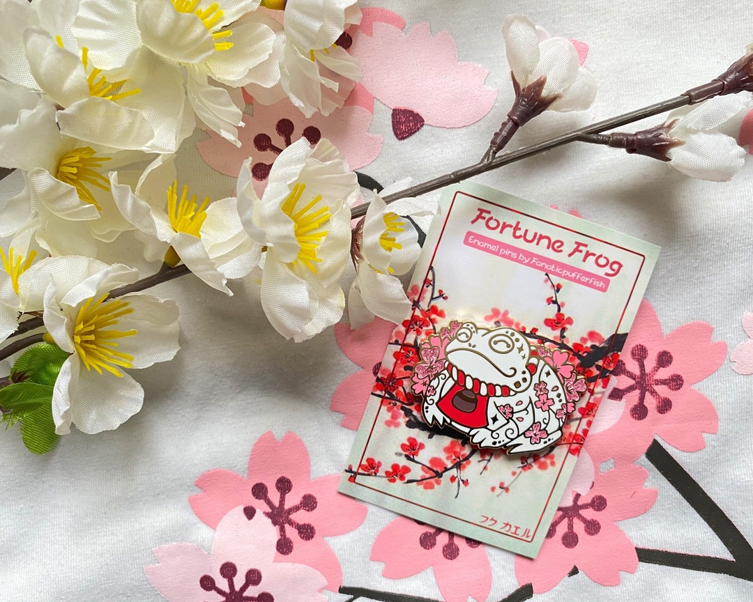 Kaeru / Frog Enamel Pin, Japanese Folklore Mini Pins, Shrine Dwellers ...