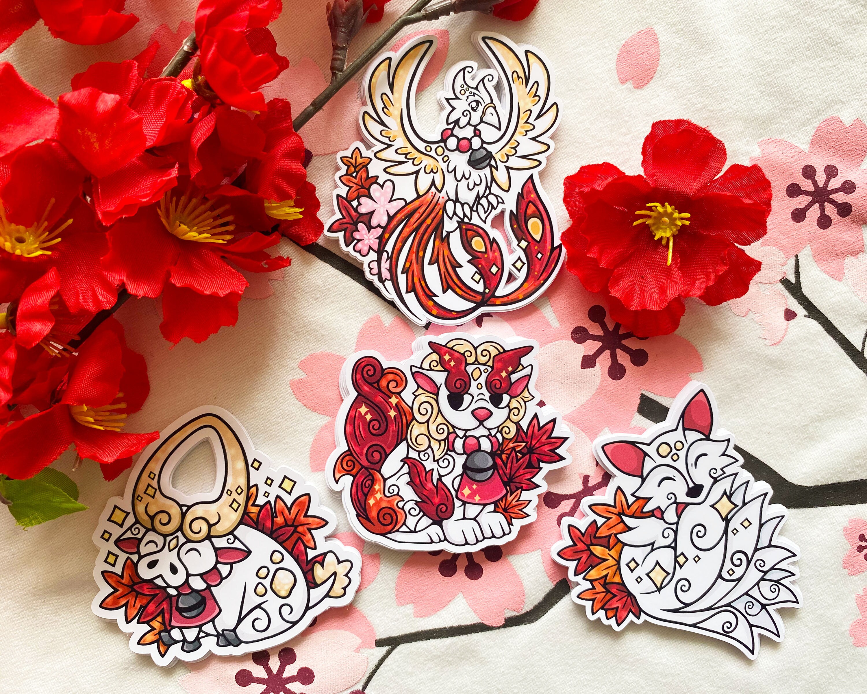 Shrine Dwellers Sticker Collection, Japanese Folklore Creatures ...