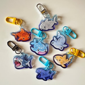 Cute Shark Charm Megalodon Hammerhead Great White Basking Whale Tiger ...