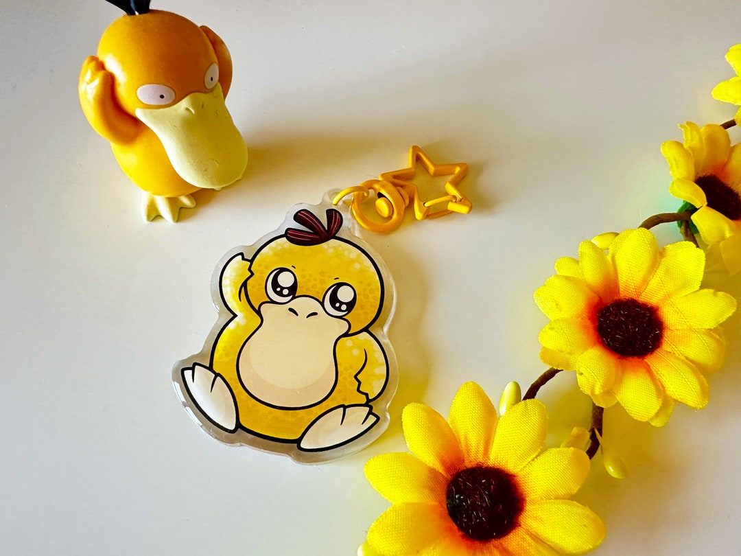 Yellow Headache Migraine Duck Acrylic Charm Keyring - Etsy