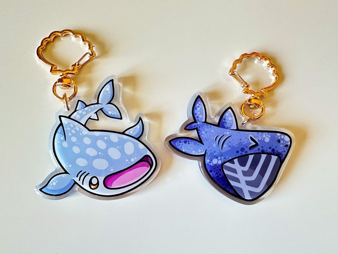 Whale Shark Basking Shark Acrylic Charm Keyring - Etsy