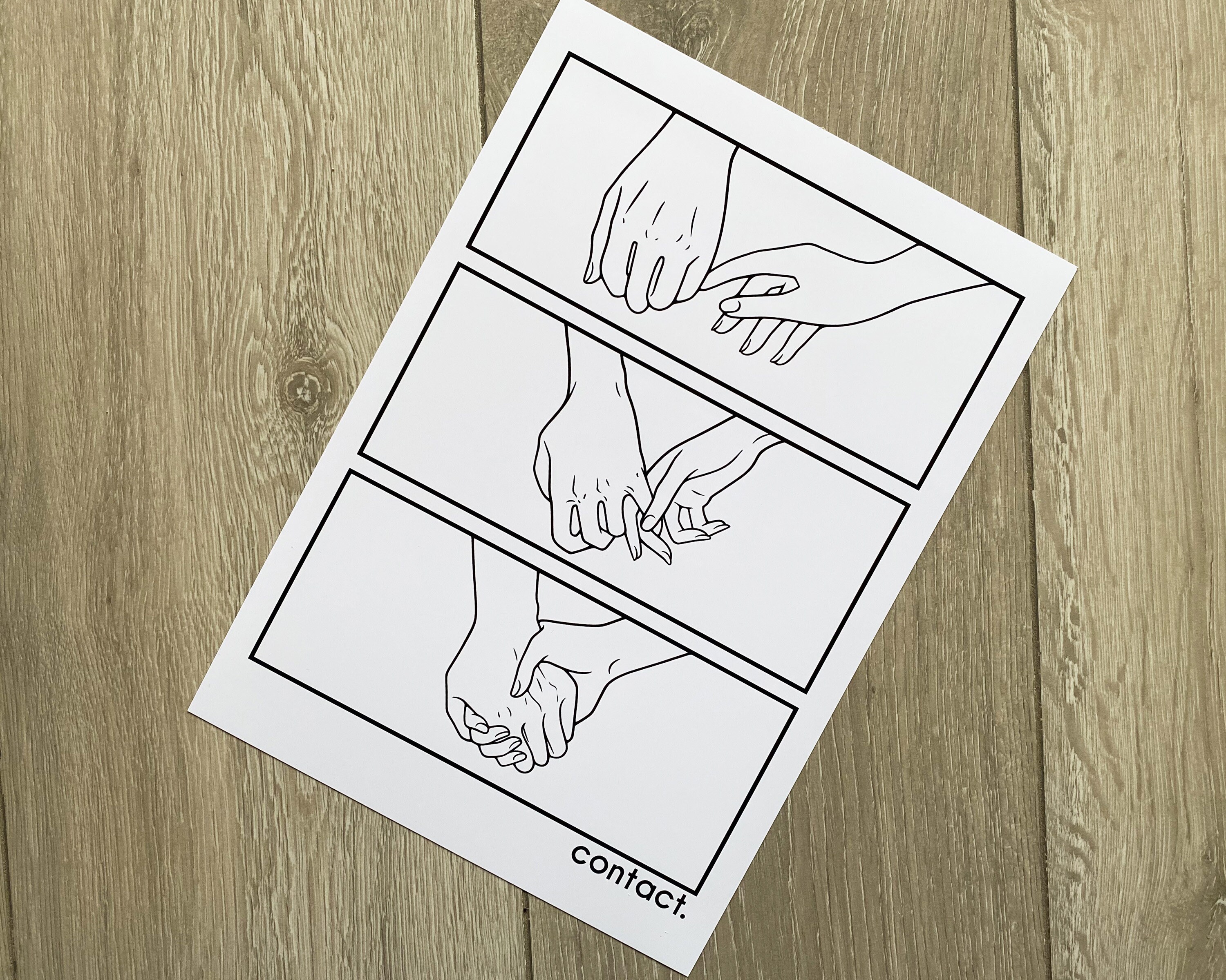 Human Contact A4 A5 Illustration Print Shoujo Manga Lockdown | Etsy