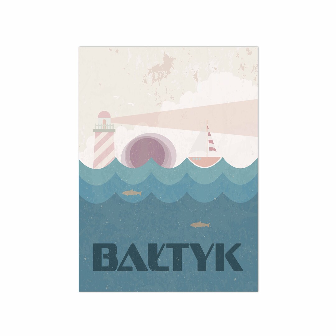 Poster Bałtyk baltic - Etsy