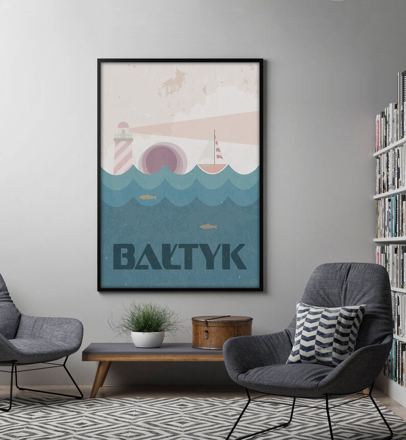 Poster Bałtyk baltic - Etsy