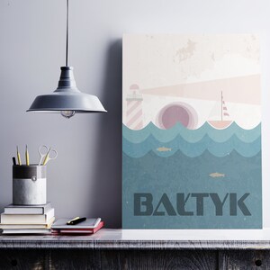 Poster Bałtyk baltic - Etsy