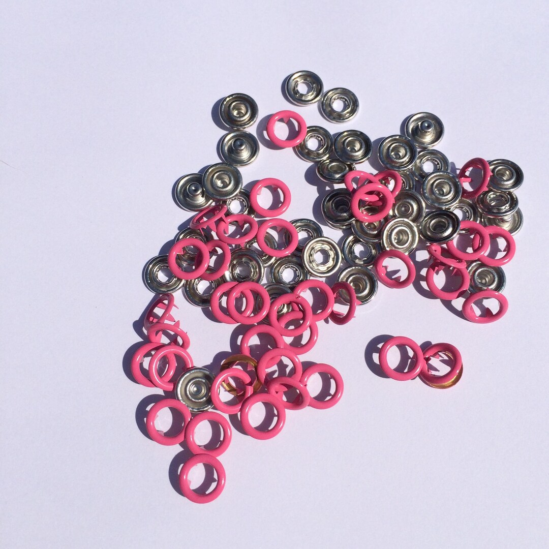 20 Jersey Snap Fasteners Jersey Push Buttons Pink - Etsy
