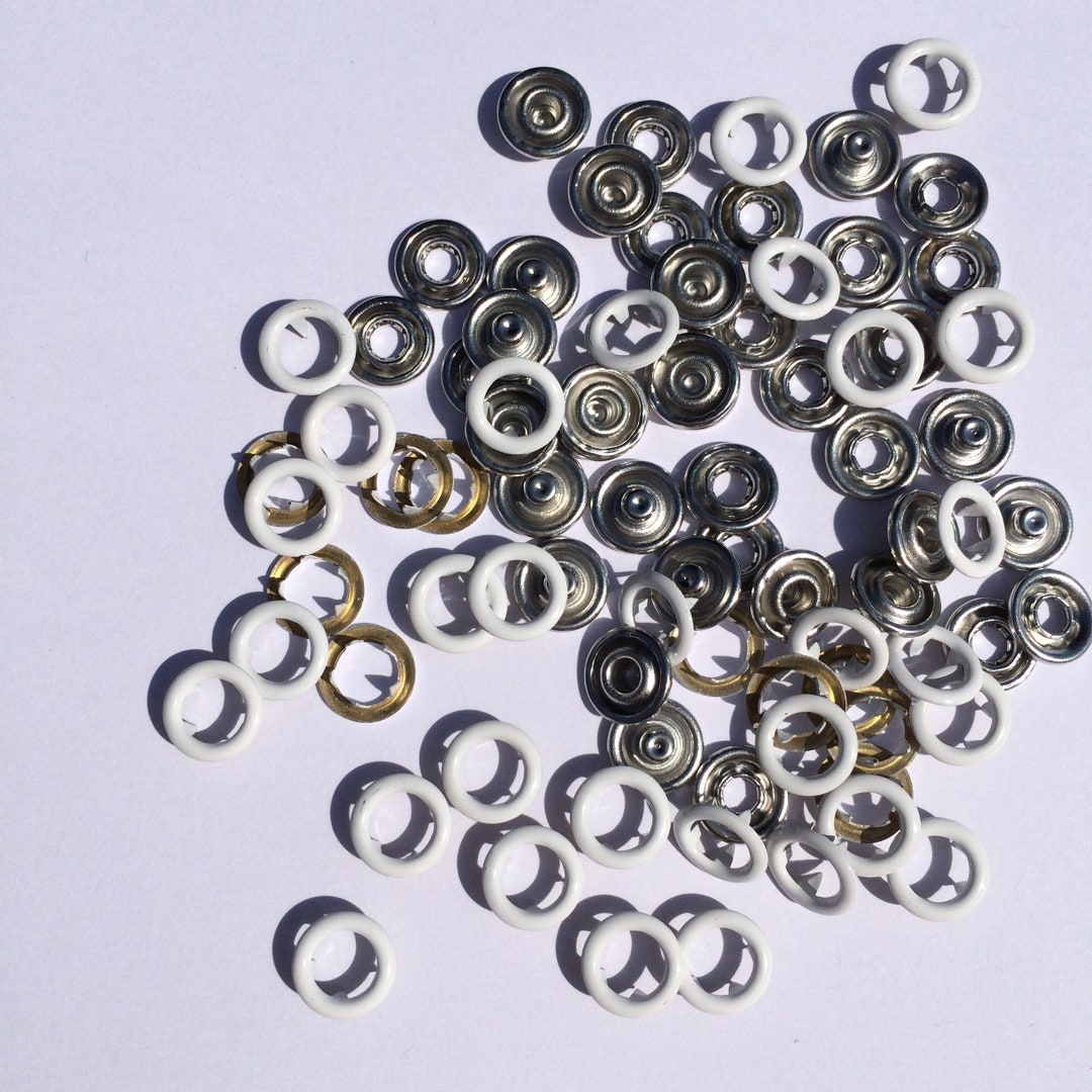 20 Jersey Snap Fasteners Jersey Pusher White - Etsy