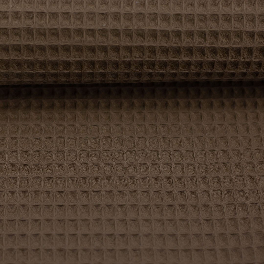 Waffle Piqué Nelson Uni Mud Taupe, Swafing Waffle Piqué Cotton - Etsy