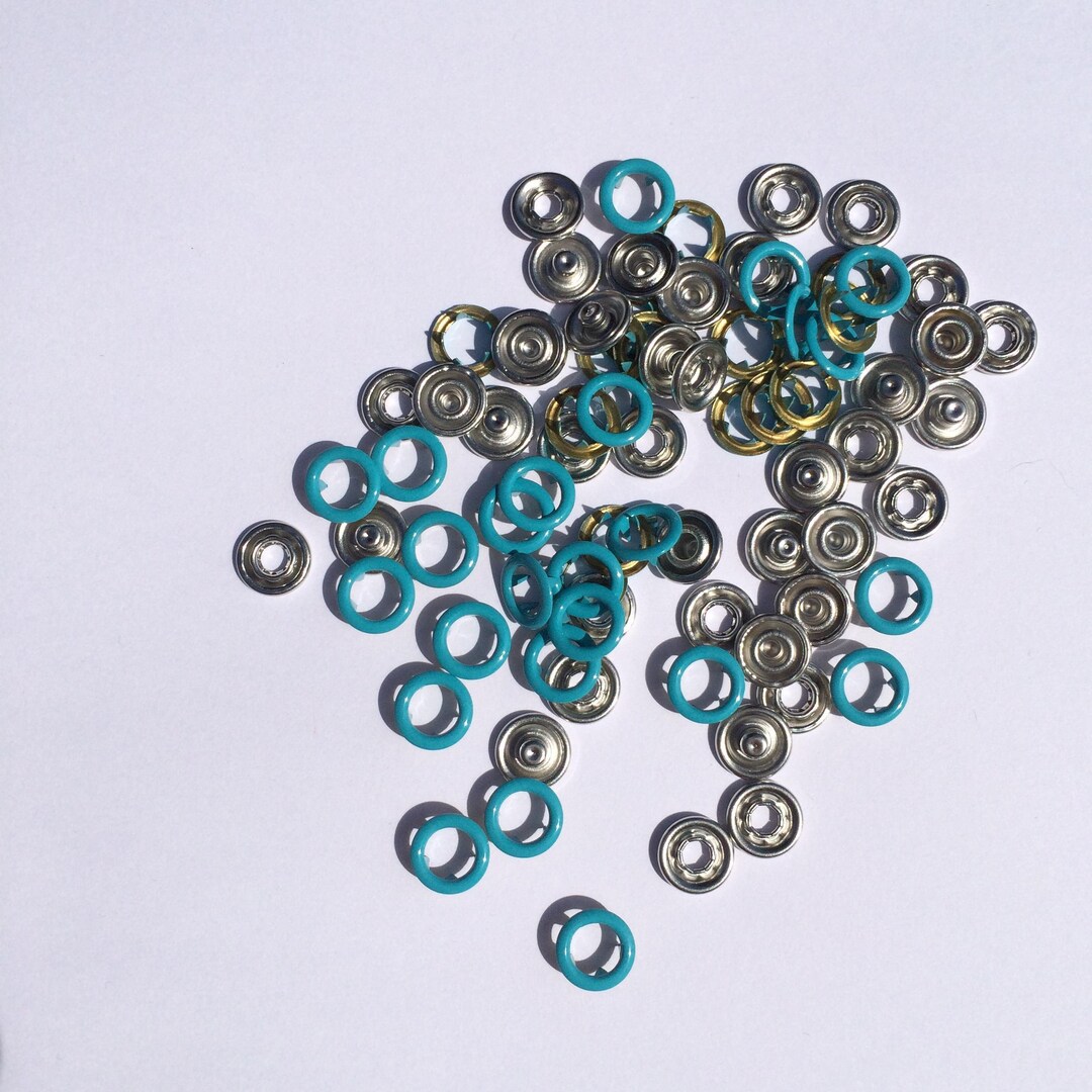 20 Jersey Press Fasteners Jersey Press Fasteners Turquoise - Etsy