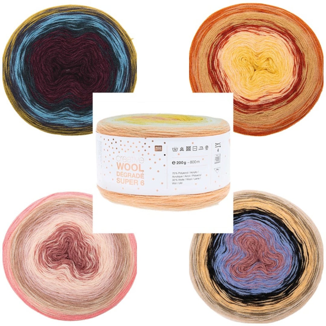 Rico Design Creative Wool Dégradé Super6 200g 800 M - Etsy