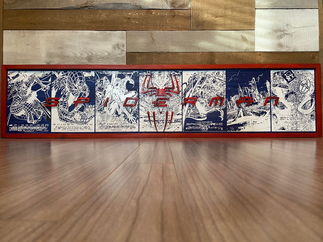 Spiderman Movie Album Cover Mural Custom Handmade Art for Your ...