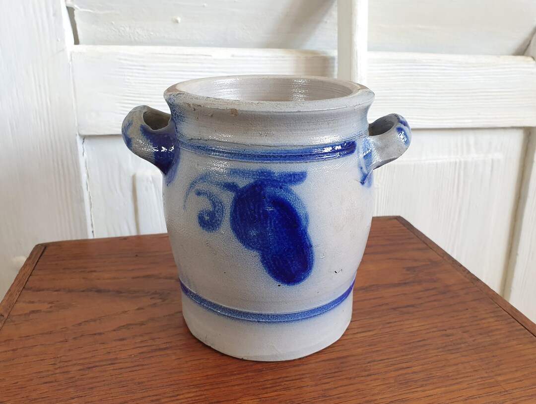 Old Clay Pot, Cabbage Pot, Lard Pot, Stoneware, Earthenware, Salt Glaze ...