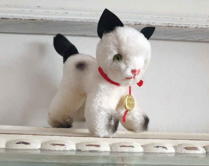 Vintage Fabric Cat, HERMANN Teddy Original, Standing, Old Stuffed ...