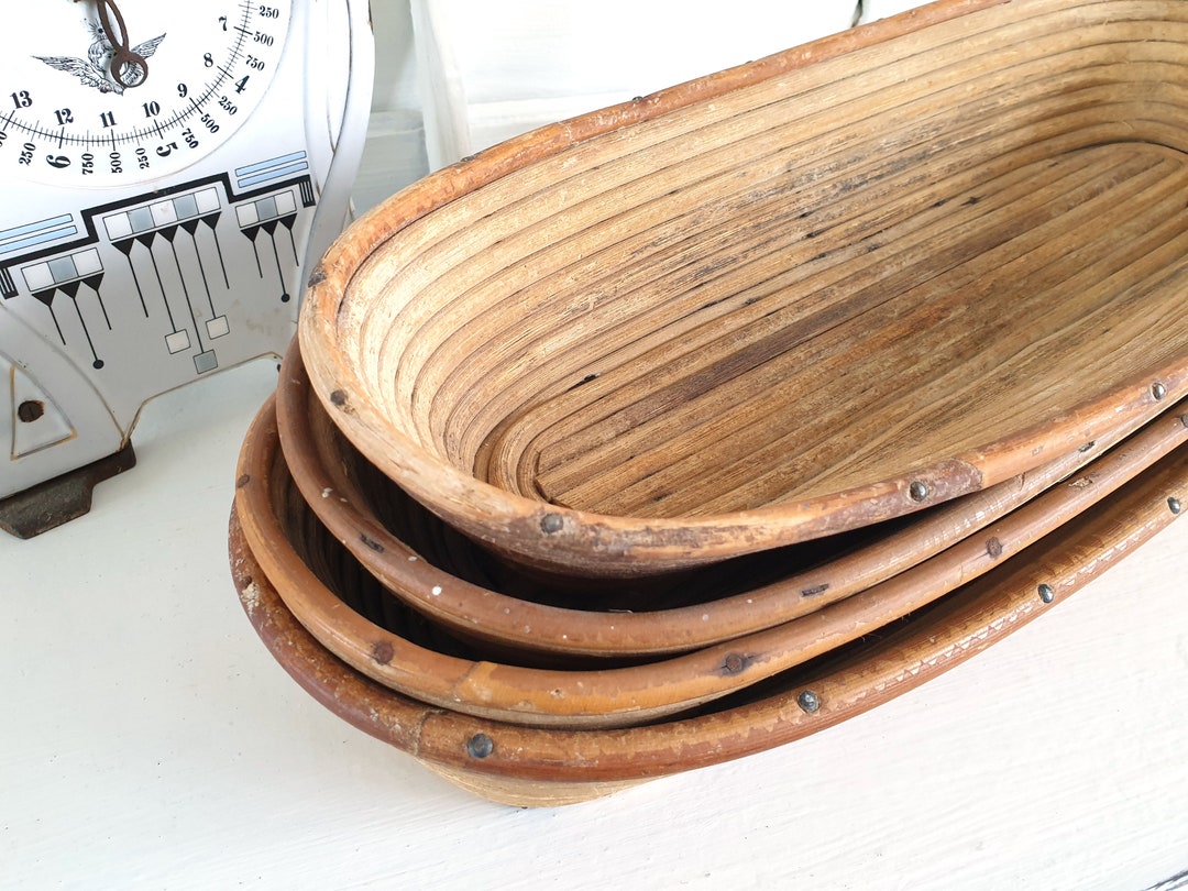 1x Old Bread Basket Antique Proofing Basket Rattan Basket - Etsy