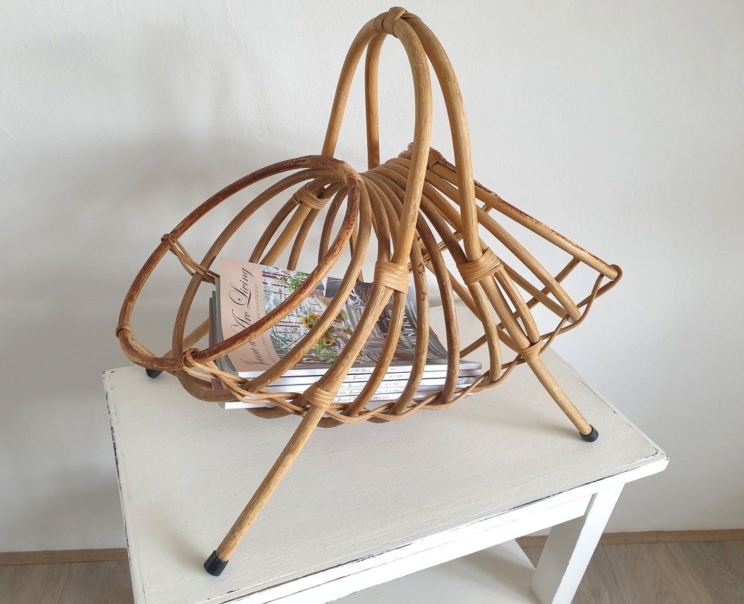 Vintage Magazine Rack, Antique Newspaper Rack, Mid Century, 50s-60s ...