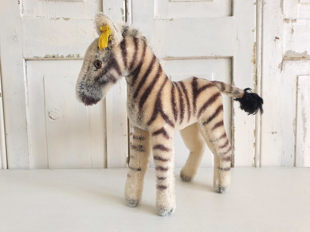 Antique Steiff Zebra, Old Stuffed Animal, Steiff Animal, Brocante ...