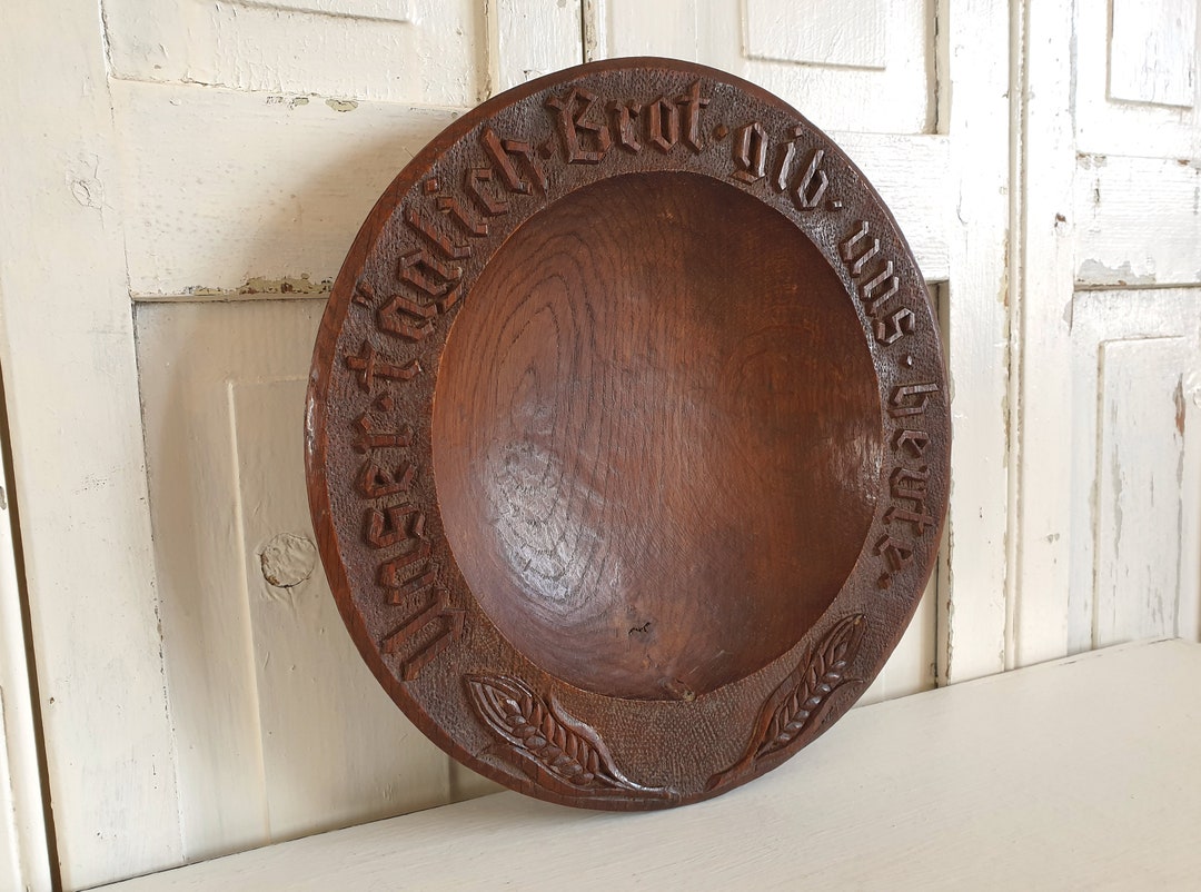 Antique Bread Plate, Old Bread Board, Hand Carved, Wooden Plate, Wooden ...
