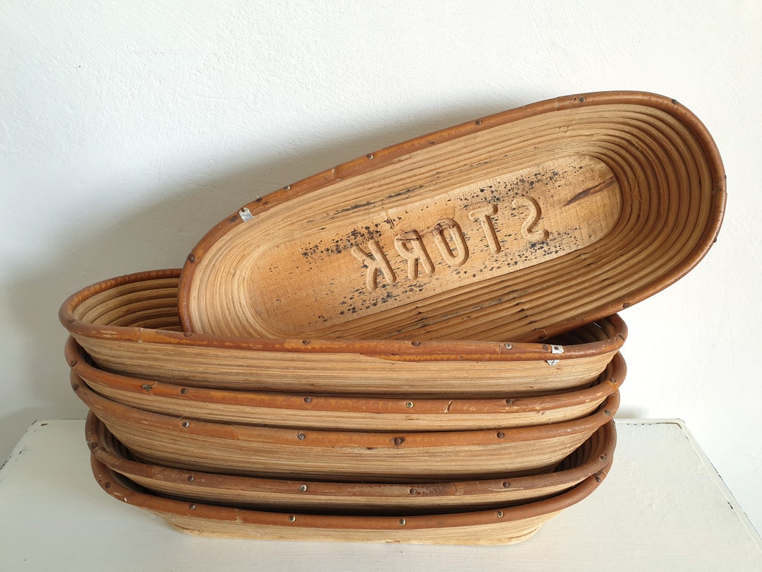 1x Old Bread Basket, Antique Fermentation Basket, Rattan Basket ...