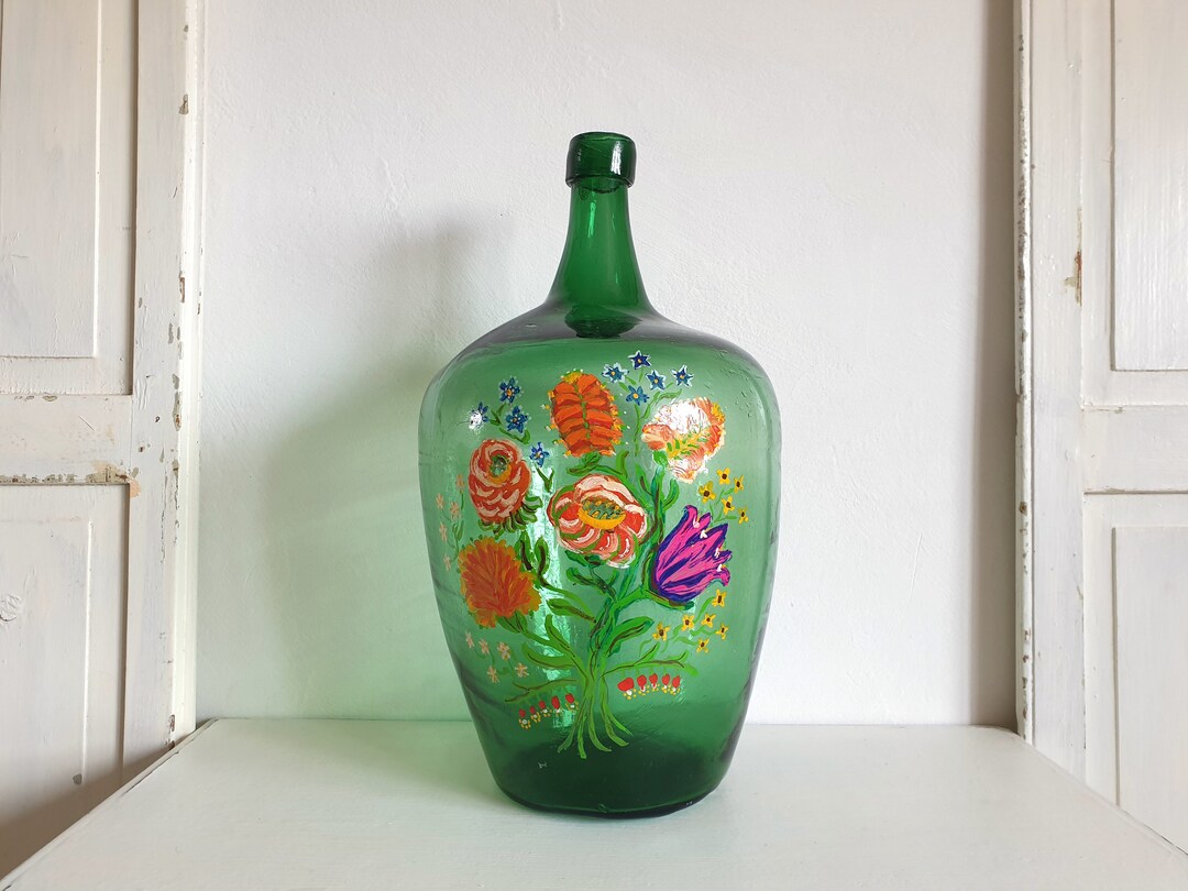 Old Wine Balloon Fermentation Balloon Wine Bottle Vase - Etsy