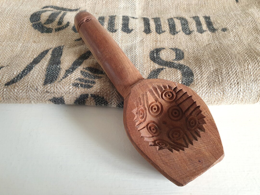 Old Butter Mold, Antique Butter Model, Butter Spoon, Wood, Wooden Model ...