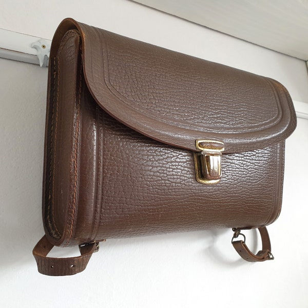 Antique Leather School Bag - Etsy