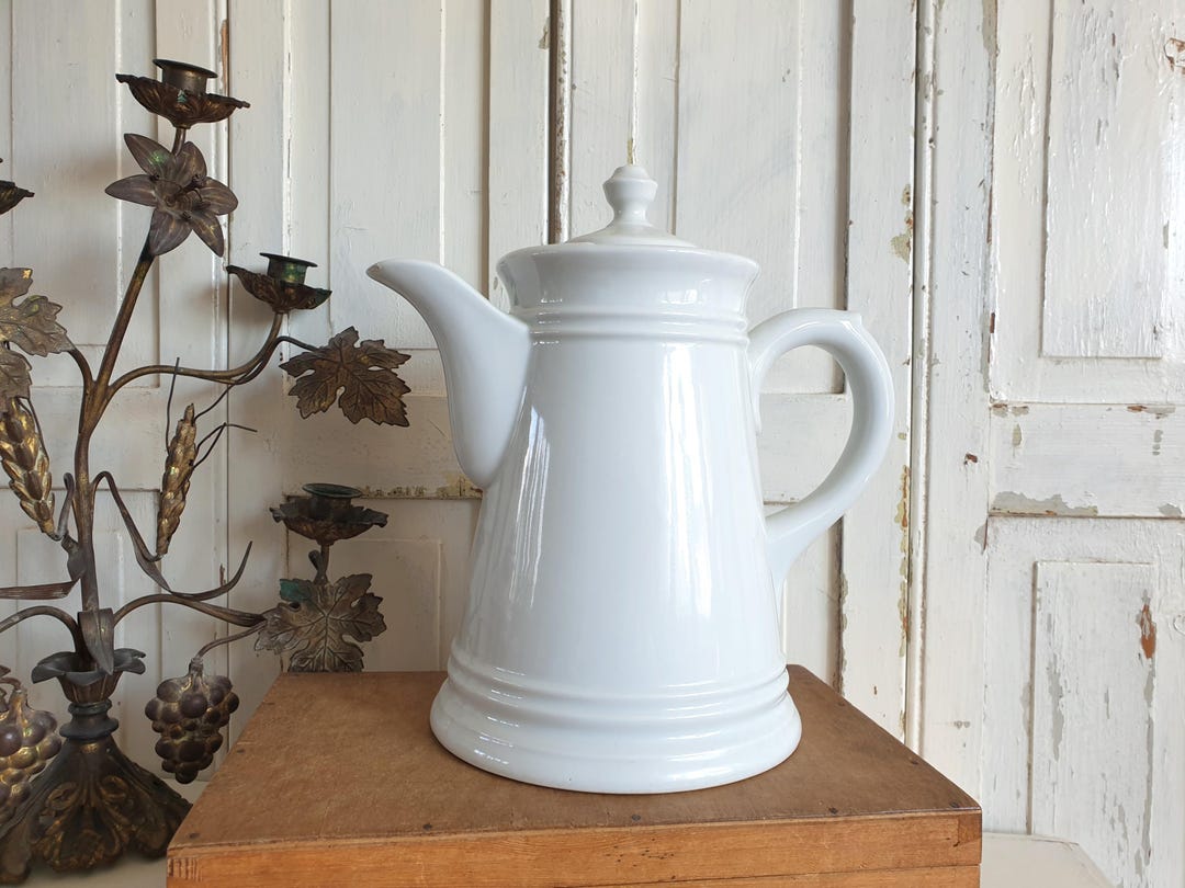 Old Coffee Pot, Large Antique Cocoa Pot, Shabby Chic, Gründerzeit ...
